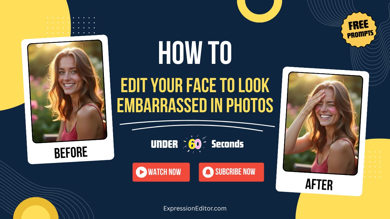 Tutorial: How to Edit Your Face to Look Embarrassed in Photos Using AI ...